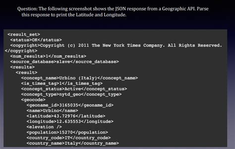 Solved Answer This Following Question About A JSON Response Chegg Com