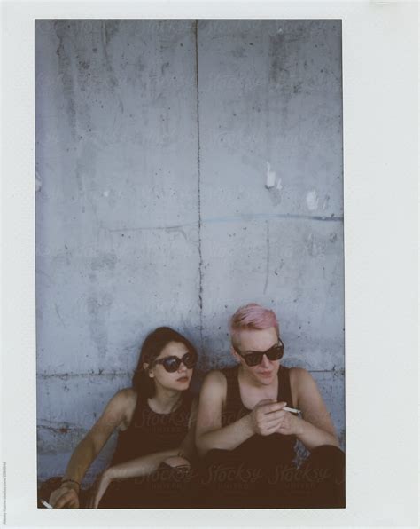 Cool Lesbian Couple Smoking By Stocksy Contributor Alexey Kuzma Stocksy