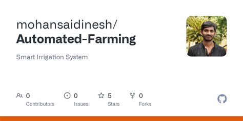 GitHub Mohansaidinesh Automated Farming Smart Irrigation System