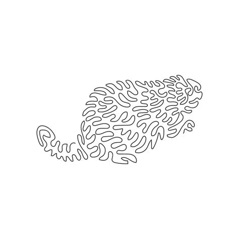 Premium Vector Continuous Curve One Line Drawing Of Cute Beaver For
