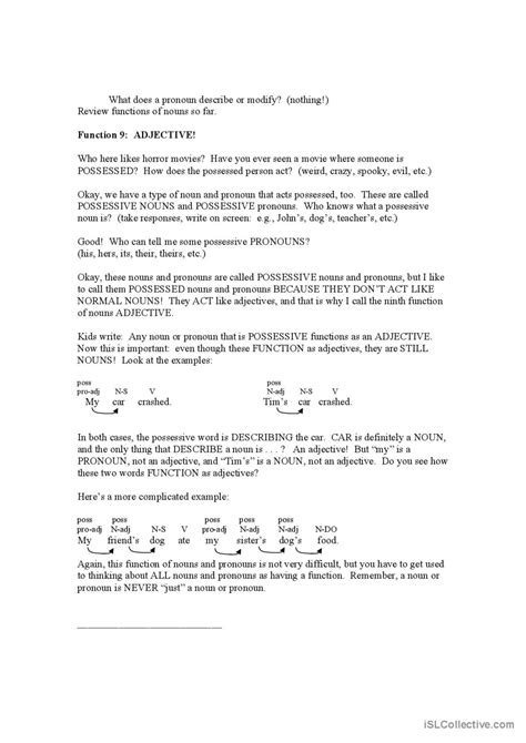 Functions Of Nouns English Esl Worksheets Pdf And Doc