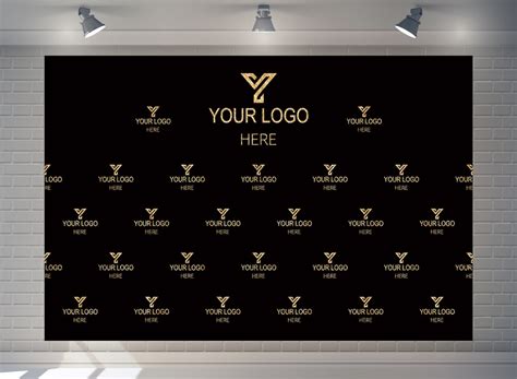 Personalized Step And Repeat Logo Wall Photography Backdrop Custom