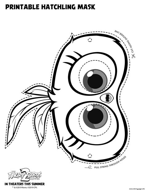 Print Hatchling Mask For Angry Birds 2 Coloring Pages Bird Coloring