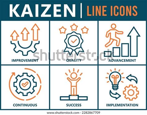 Kaizen Banner Web Icon Vector Illustration Stock Vector Royalty Free Shutterstock