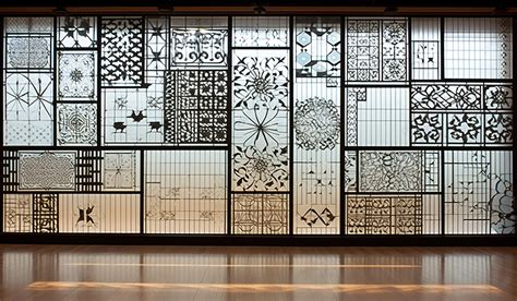 빈 방에 모티프가 있는 유리벽 높은 해상도 무늬 문 배경 일러스트 및 사진 무료 다운로드 Pngtree