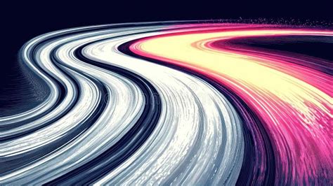 Abstract Flowing Lines With Vibrant Colors Creating A Dynamic Visual Effect Stock Illustration