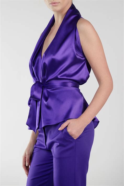 Purple Silk Blouse Styland