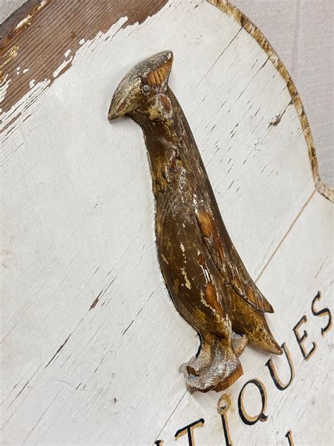 Americana Antique Store Hand Carved Wooden Sign For Sale At 1stdibs