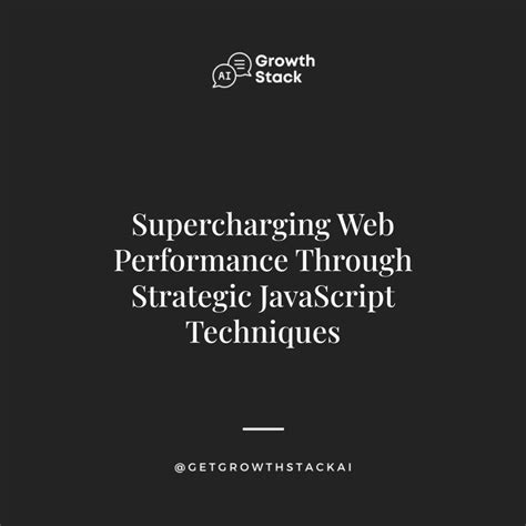 Growth Stack On Linkedin Webperformance Javascriptoptimization Techinnovation