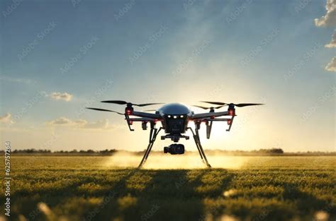 Photography Robots Or Drones That Are Used In Agriculture For Plant Care Such As Automated