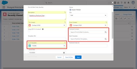 Salesforce Direct Mail Postgrid