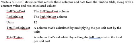 Solved Working With Sql Need Help Creating A Query Write A