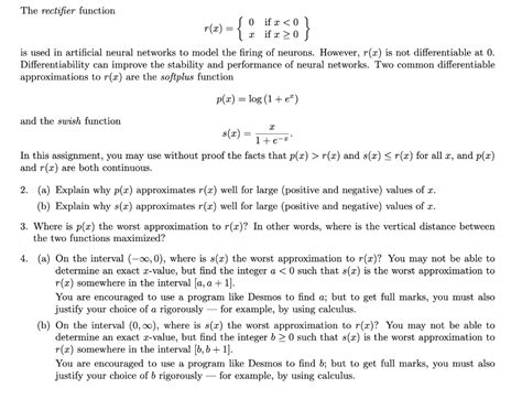 Solved The Rectifier Function Rx 0x If X