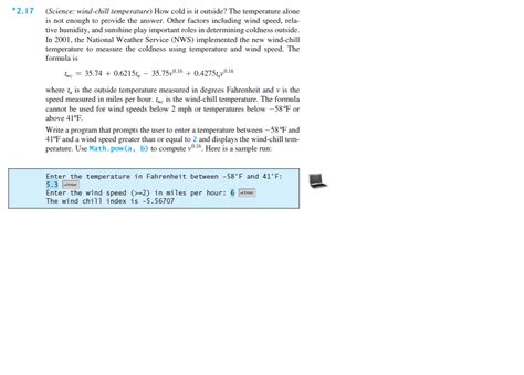 Solved 27 Science Wind Chill Temperature How Cold Is It