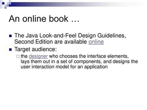 Java Look-and-Feel Design Guidelines - ppt download