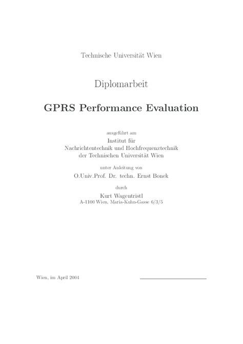Pdf Gprs Performance Evaluation