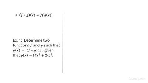 expressing a function as a composition of two functions precalculus