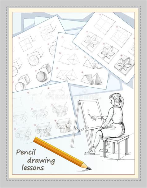 Cover For Educational Book For Artists Pencil Drawing Lessons