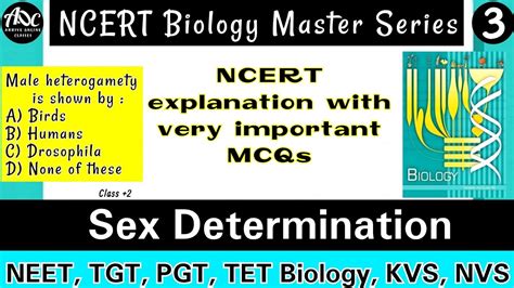 Part 3 Ncert Biology Important Mcq Sex Determination Neet