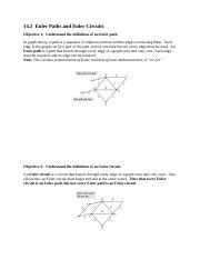 Euler Paths And Euler Circuits Docx Euler Paths And Euler Circuits Objective