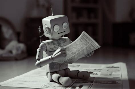 Ai Digital Technology Paper Document Robot Artificial Laptop Hand