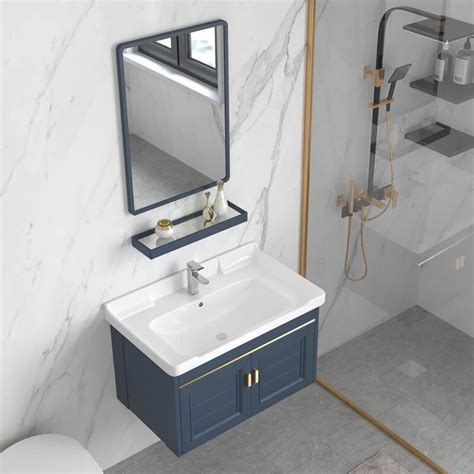 ตู้ติดผนังสำหรับห้องน้ำ ชุดอ่างล้างหน้าเซรามิค ชุดตู้ห้องน้ำพร้อมกระจกติดผนัง เซ็ตอ่างล้างหน้า