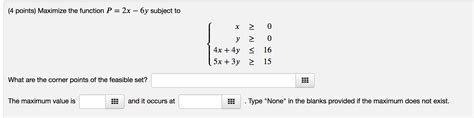solved 4 points find the minimum and maximum of the