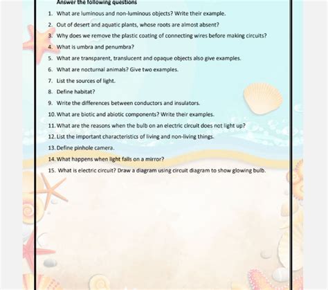 Answer The Following Questions 1 What Are Luminous And Non Luminous