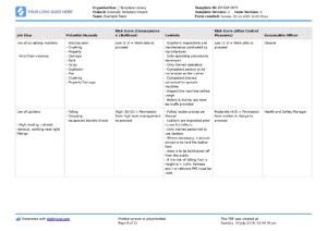Cleaning Safe Work Method Statement Free And Customisable