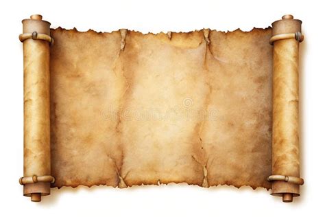 Horizontal Narrow Old Paper Scrolls Set Isolated Stock Illustration