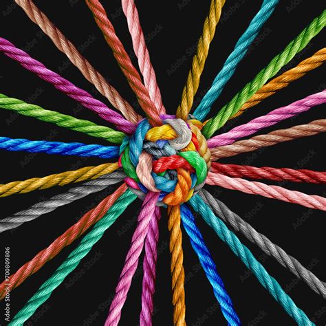 Integration Concept And Integrated Collaboration Or Collective Effort And Unity With Teamwork