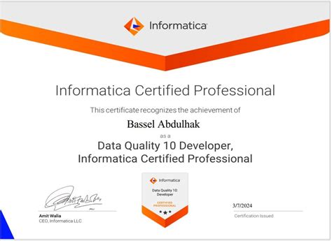 Bassel Adbulhak On Linkedin Dataquality Certification Professionaldevelopment