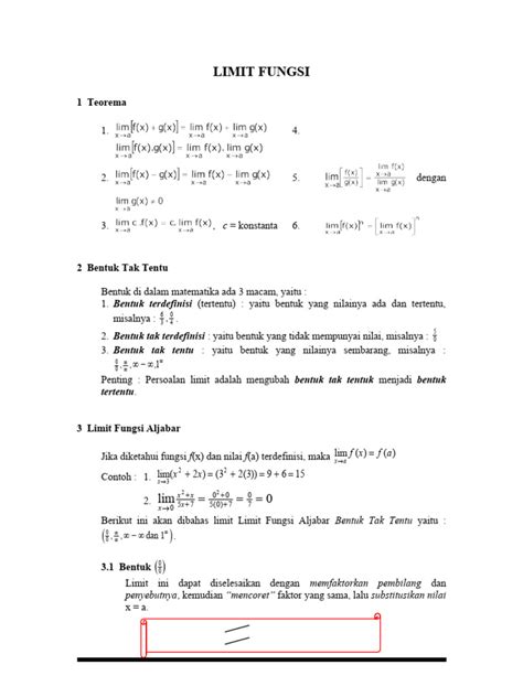 Jenis Jenis Limit Fungsi Pdf