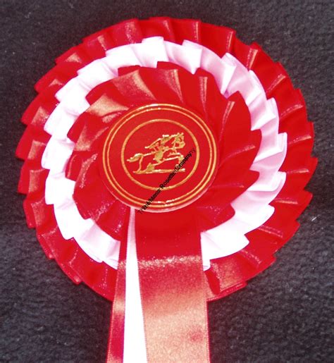 3 Tier Kent Personalised Showjumper Rosette The Manor Rosette Company
