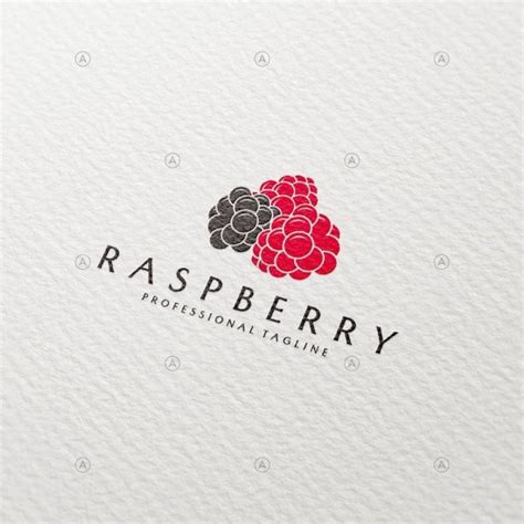 Abstract Raspberry Logo Template