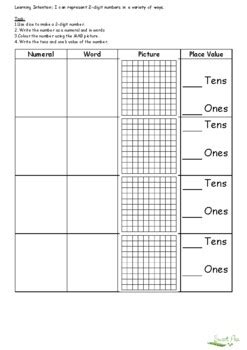 Representing Digit Numbers In A Variety Of Ways By Sweet Pea Teaching