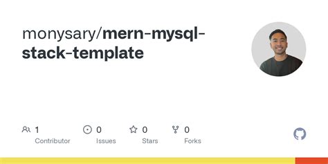 github monysary mern mysql stack template