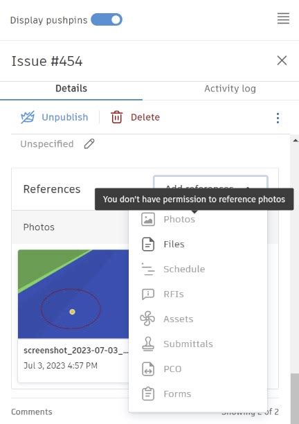 Permission To Add Photo Reference In Bim360 Issues Autodesk Community