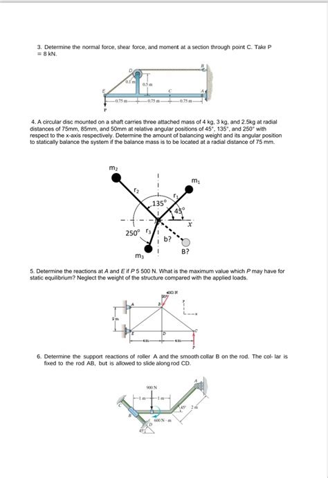 [solved] Determine The Normal Force Shear Force And Momen