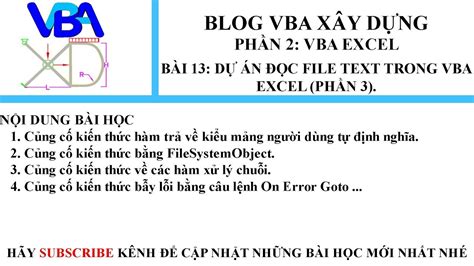 Vba Excelbài 13dự án đọc File Text Trong Vba Excelphần 3 Youtube