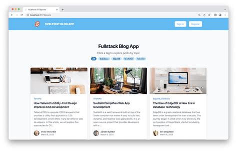 free and open source fullstack realworldapp style site for sveltekit