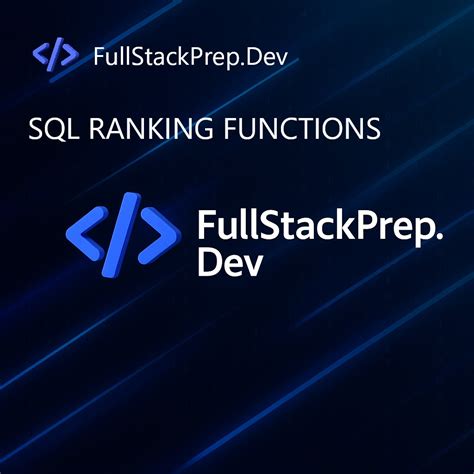 sql ranking functions rank dense rank row number fullstackprep dev