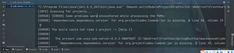 [error] some problems were encountered while processing the poms