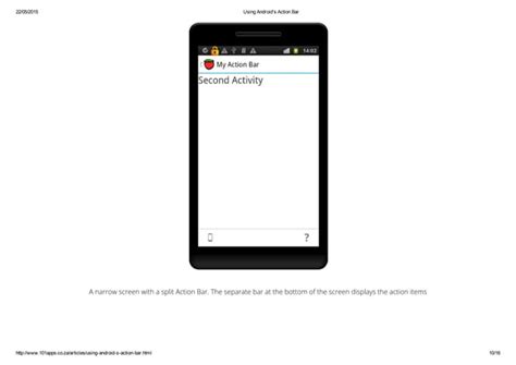 Using Androids Action Bar Pdf Operating Systems Computer Software And Applications