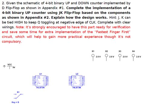 Solved Given The Schematic Of Bit Binary UP And DOWN Chegg