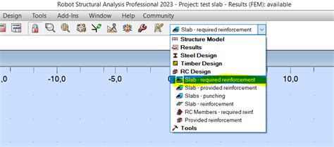 how to export single panel to rc slab provided reinforcement module