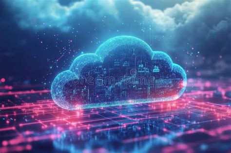 Cloud Illustration Representing How Digital Transformation Is