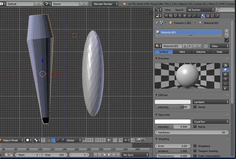 Materials Color Difference Between 2 Objects In Object Modesolid