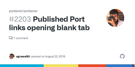 Published Port Links Opening Blank Tab Issue Portainer Portainer GitHub