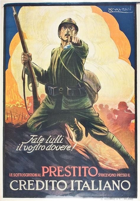 Lot ITALIAN PROPAGANDA POSTER